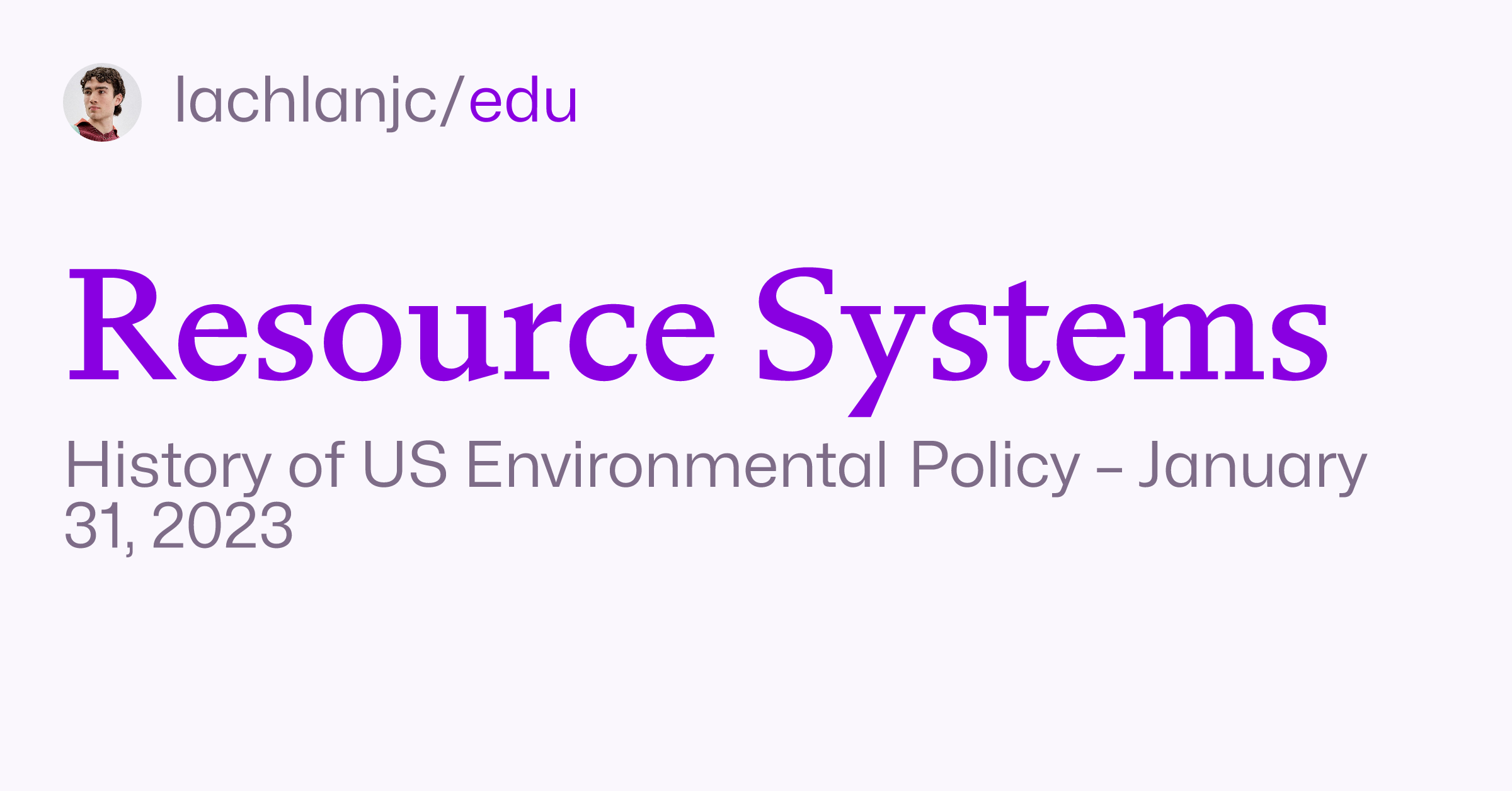Resource Systems – @lachlanjc/edu
